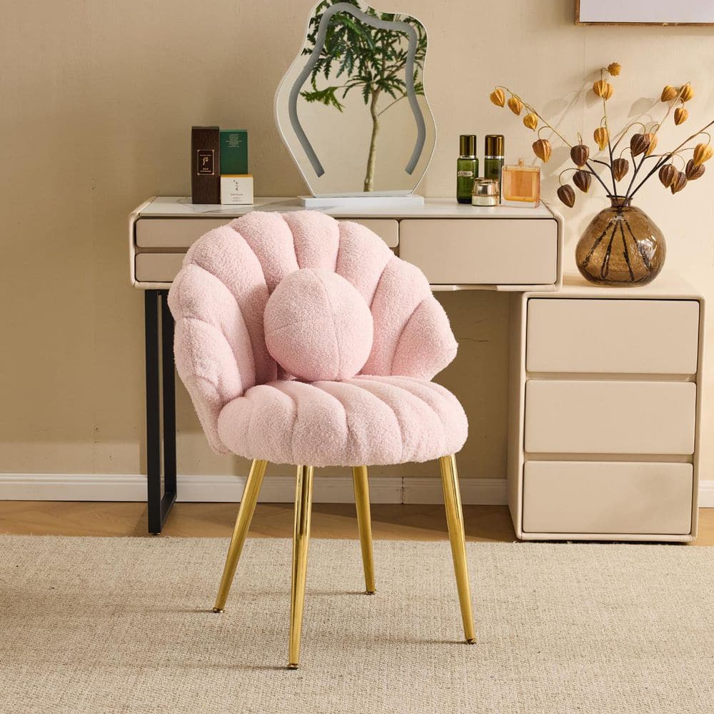 Karl home Pink Makeup Vanity Seats K1G98001176 - The Home Depot