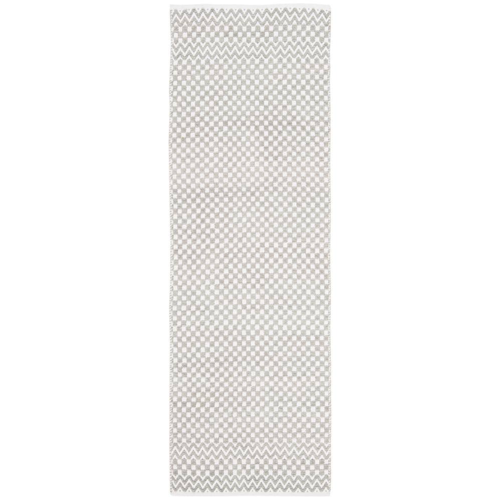 SAFAVIEH Boston Gray 2 ft. x 7 ft. Chevron Runner Rug BOS686F-27 - The ...