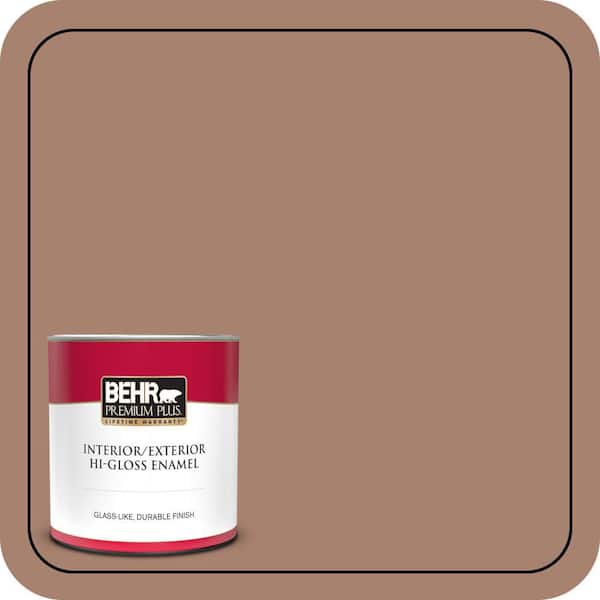 BEHR PREMIUM PLUS 1 qt. #S190-5 Cocoa Nutmeg Hi-Gloss Enamel Interior ...