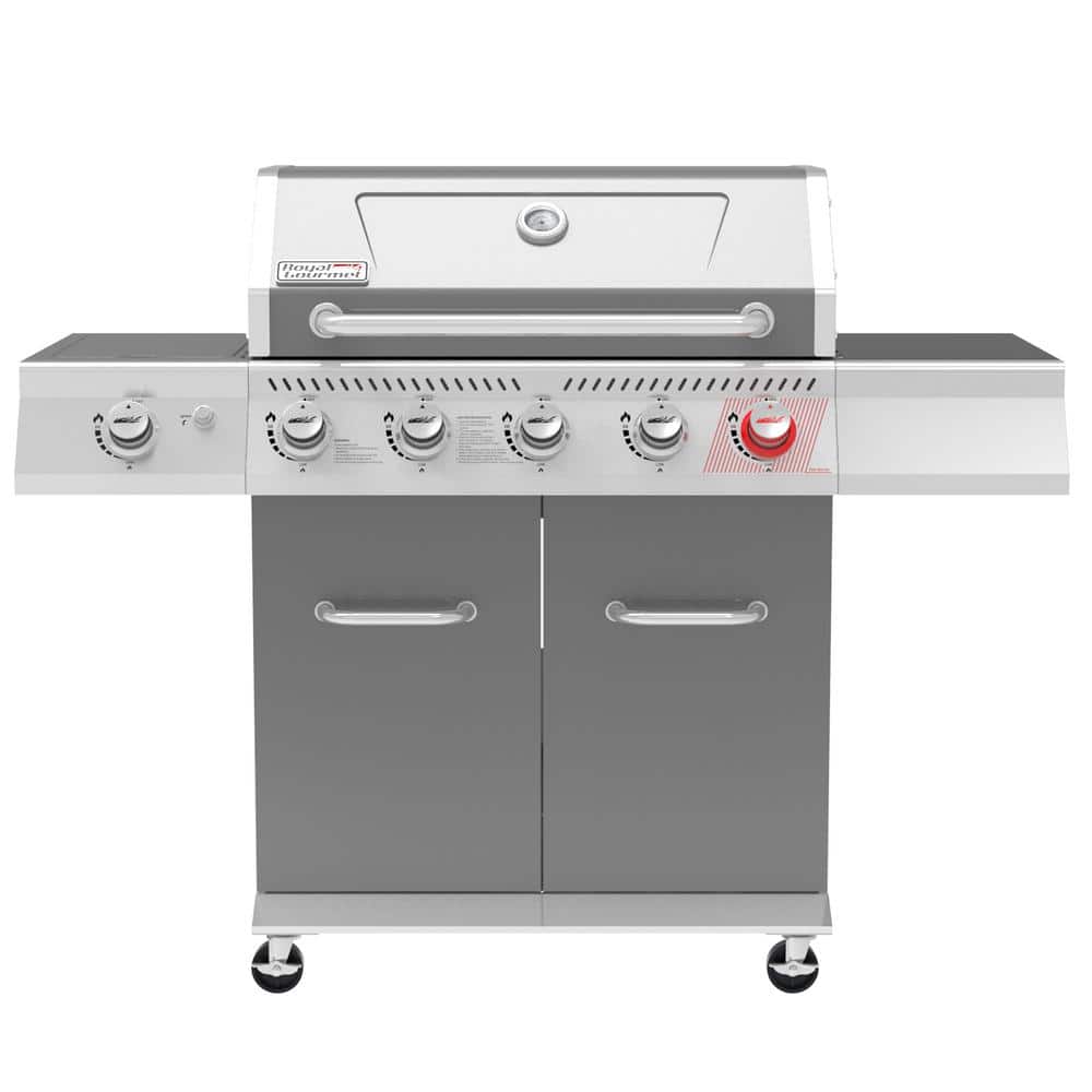 Royal Gourmet Deluxe 5-Burner Gas Grill with Sear Burner and Side ...
