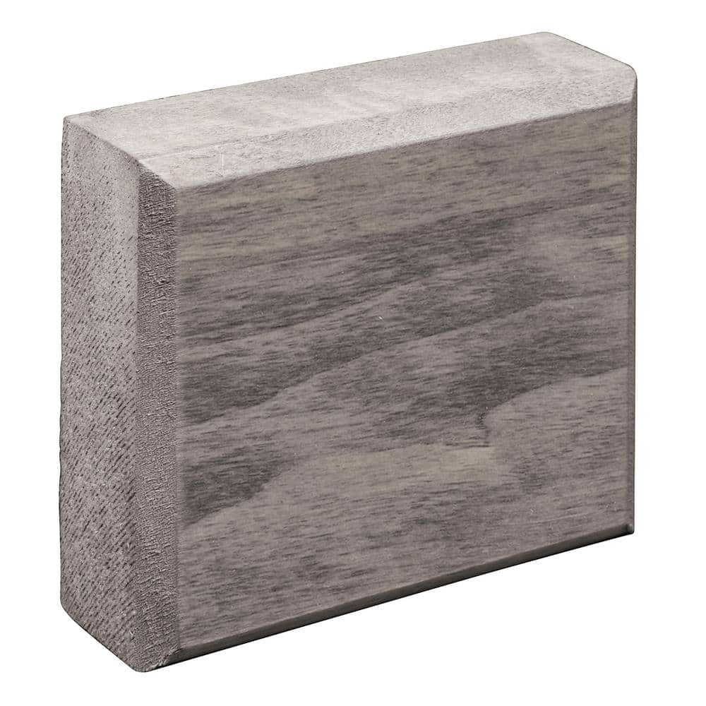 Ornamental Mouldings Prestained Gray 13/16 in. x 3-1/2 in. x 3-1/2 in ...