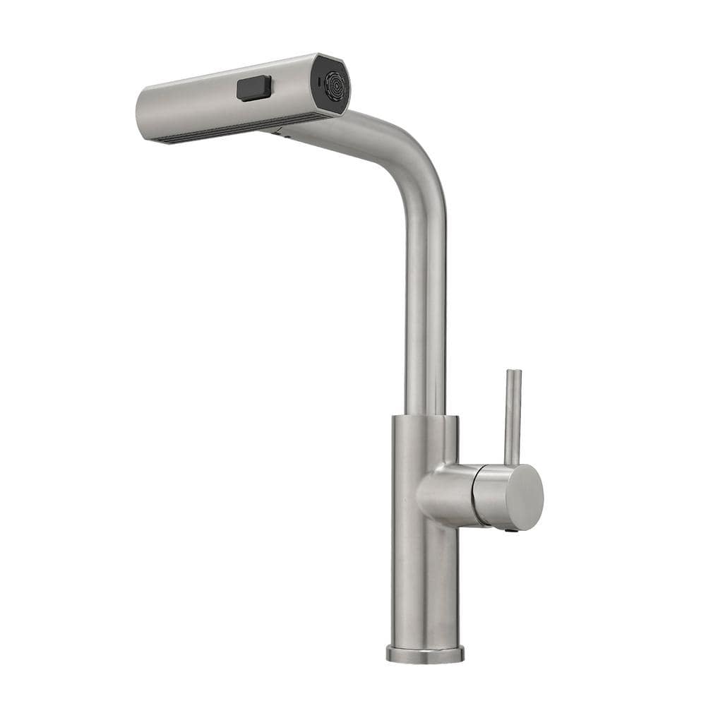 FLG Single Handle Pull Out Sprayer Kitchen Faucet Stainless Steel 1 ...