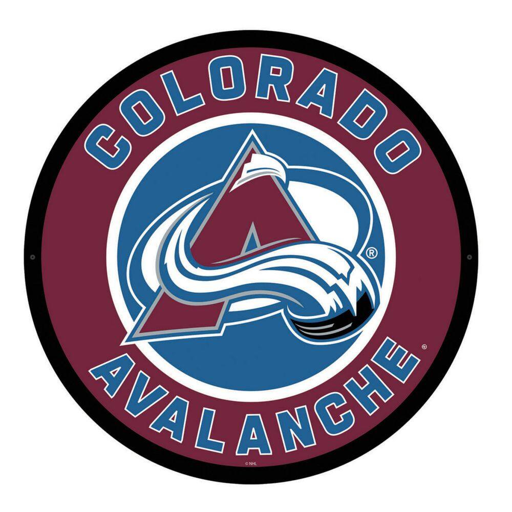 Evergreen Colorado Avalanche Round 23 in. Plug-in LED Lighted Sign ...