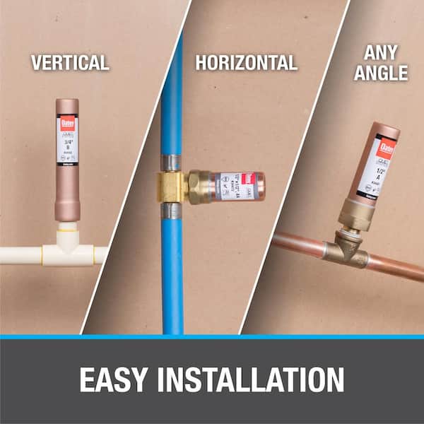 Oatey Quiet Pipes 1/2 in. x 1/2 in. Brass Compatible Copper Sweat ...