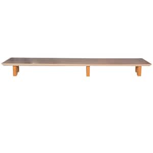 Dual Monitor Stand Riser Solid Wood Desk Shelf with Eco Cork Legs for ...