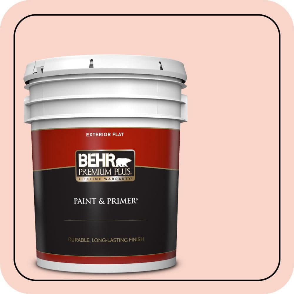 BEHR PREMIUM PLUS 5 gal. #P180-1 Deco Shell Flat Exterior Paint ...