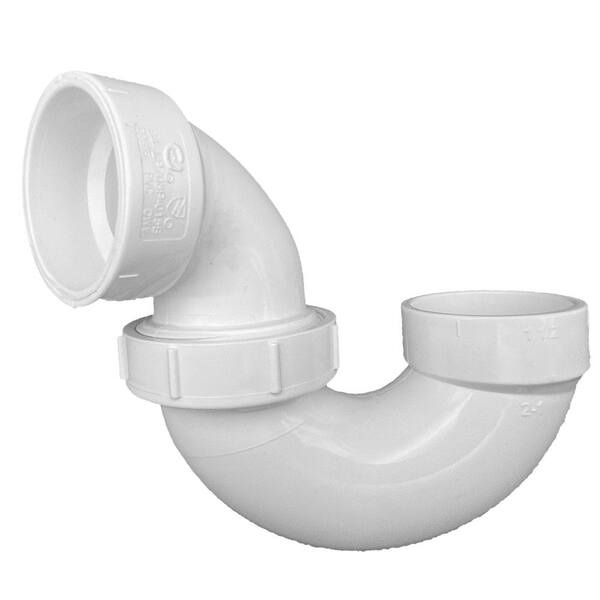 VPC 1-1/2 in. PVC Hub x Hub P- Trap 34-LP708P-015B - The Home Depot