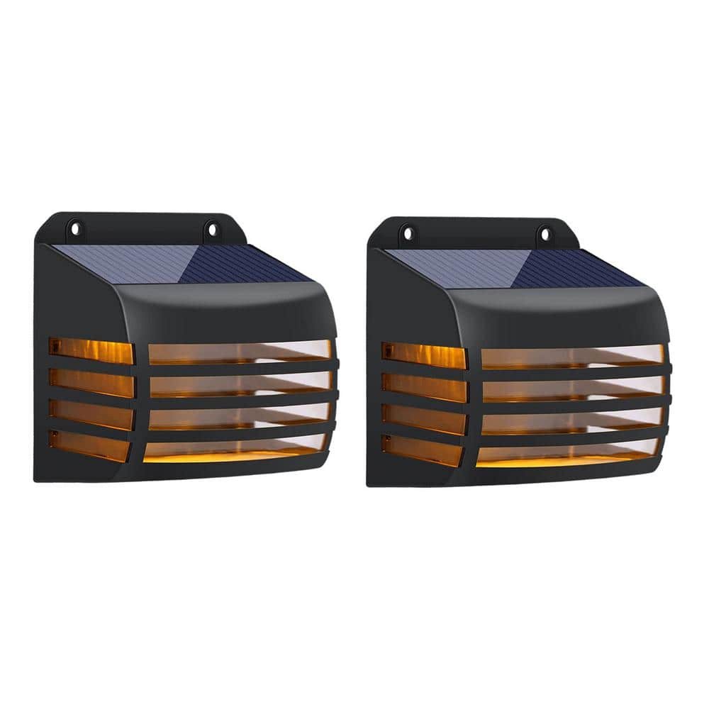 CIPACHO Solar Black-Warm LED Deck Rail Light Deck Stair Pathway Fence ...