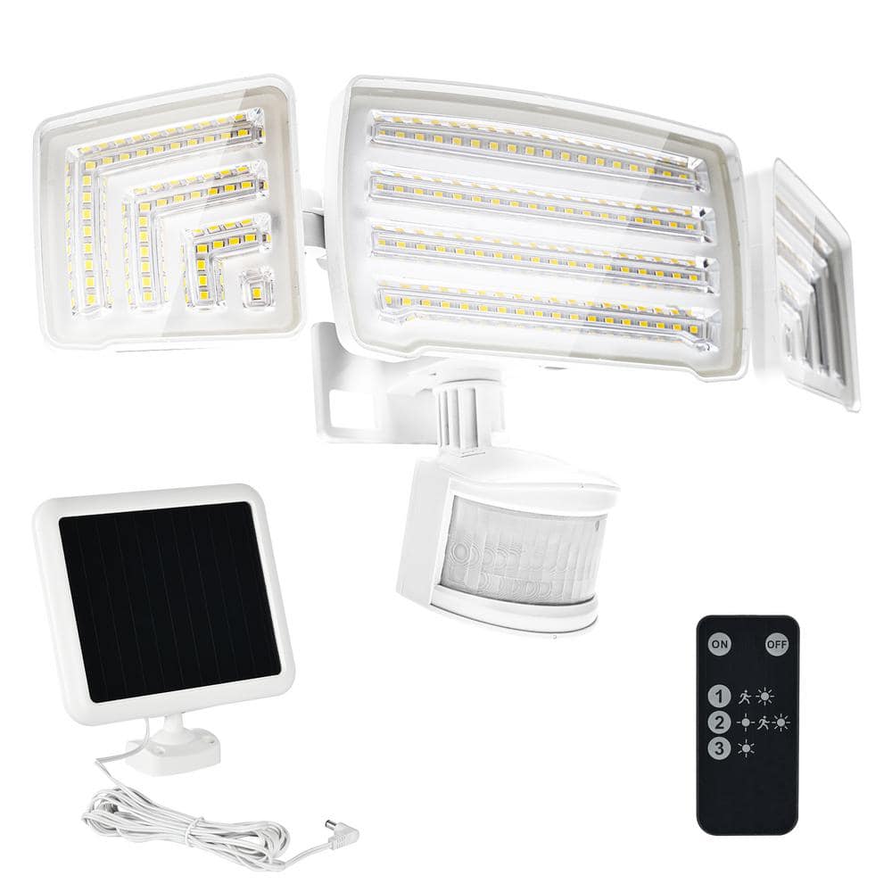 GIGALUMI 10-Watt 1800-Lumens White Motion Sensing Integrated LED Flood ...