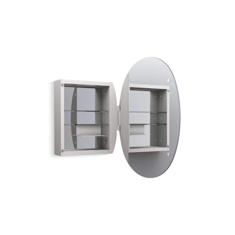 KOHLER Verdera 24 in. W x 34 in. H Oval Medicine Cabinet with Mirror ...