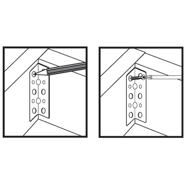 Everbilt (4-Pack) 2 in. Zinc-Plated Inside Corner Brace 33595 - The ...