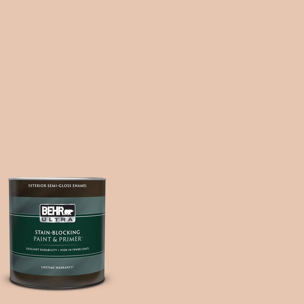 BEHR ULTRA 1 qt. #MQ1-31 Cockleshell Semi-Gloss Enamel Exterior Paint ... BEHR ULTRA 1 qt. #MQ1-31 Cockleshell Semi-Gloss Enamel Exterior Paint ...
