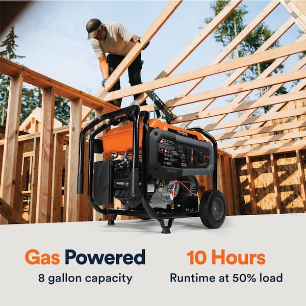 Generac 10000 / 8000-Watt Electric Start Gasoline Powered Portable ...