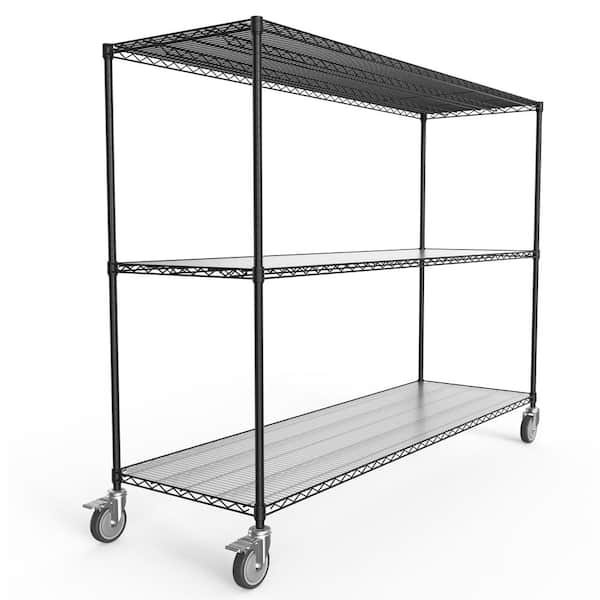 FIROMO 3-Tier Commercial Grade Metal Heavy Duty Chrome Shelf (72 in. W ...