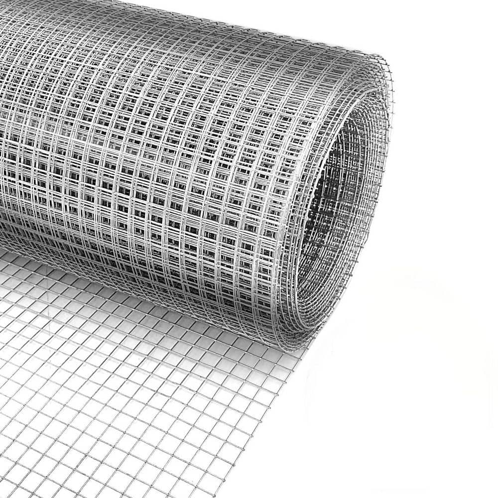 NVNOO 1/4 in. 20 in. x 20 ft. 23 GA Galvanized Rebar Wire Mesh Roll for ...