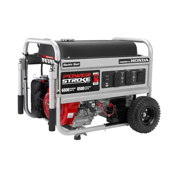 PowerStroke 6,800 Running Watt Gasoline Powered Electric Start Portable ...