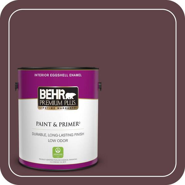 BEHR PREMIUM PLUS 1 gal. #110F-7 Deep Garnet Eggshell Enamel Low Odor ...
