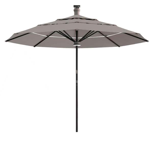 Zeus & Ruta 11 ft. Aluminium Smart Market Patio Umbrella in Dove Gray ...