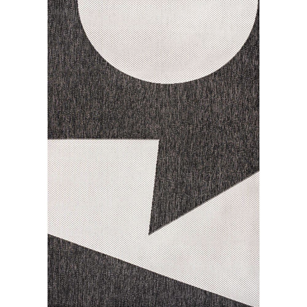JONATHAN Y Lucian Modern Geometric Abstract 2-Tone Black/Cream 8 ft. x ...