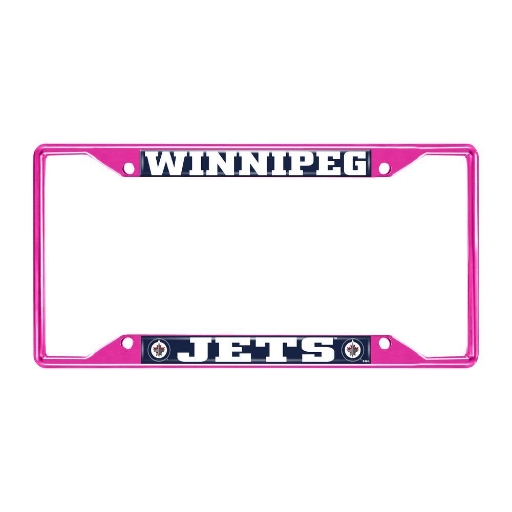 FANMATS Universal Fit NHL - Winnipeg Jets License Plate Frame - Pink ...