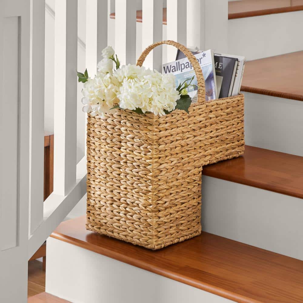 Home Decorators Collection Woven Bulrush Stair Storage Basket THD ...