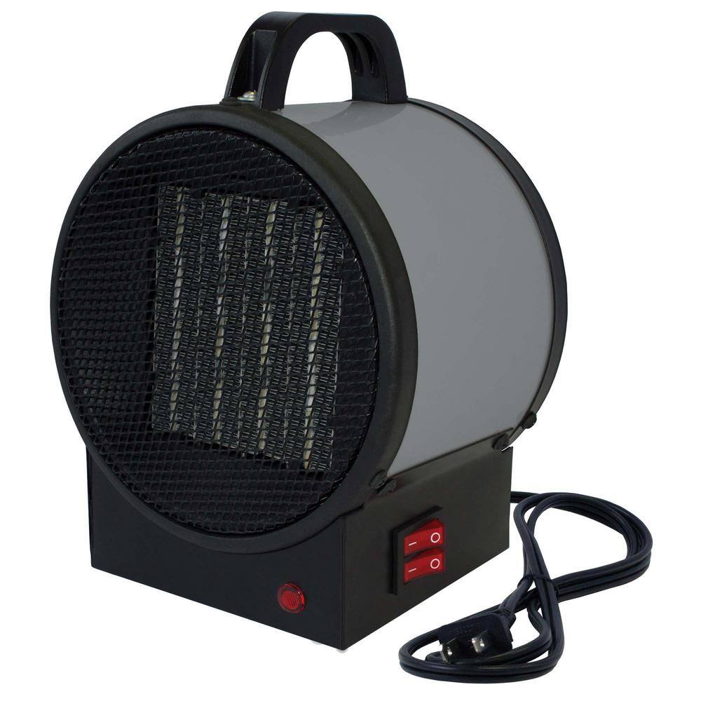 KING 1,500-Watt 120-Volt Small Portable Utility Heater in Space Gray ...