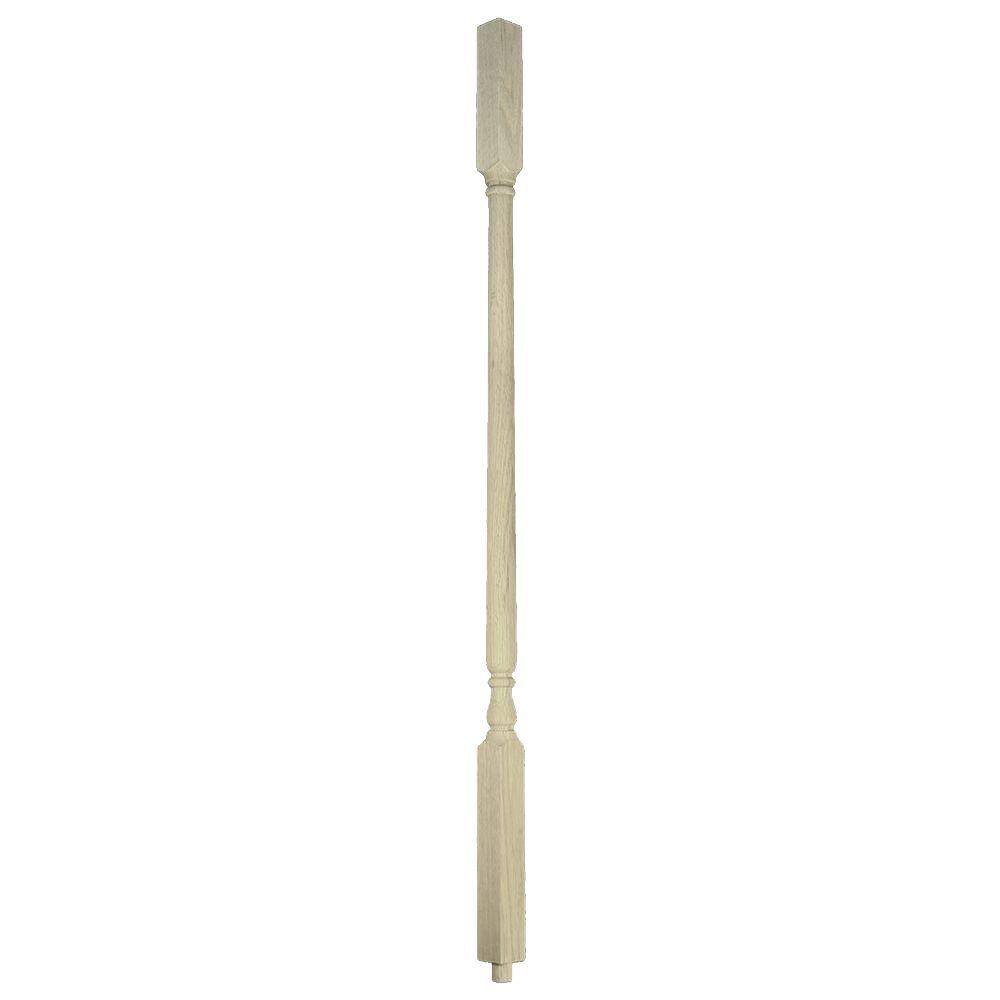 EVERMARK Stair Parts 41 in. x 1-1/4 in. 5141 Unfinished Poplar Square ...