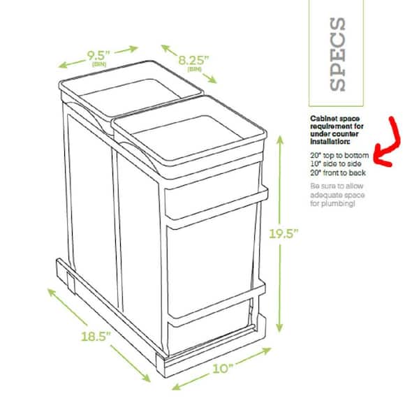 Standard Pull Out Trash Can Cabinet Size - Infoupdate.org