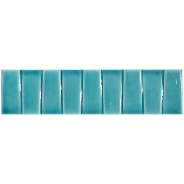 Ivy Hill Tile Colorwave Steps Teal Green 4.43 in. x 0.34 in. Polished ...