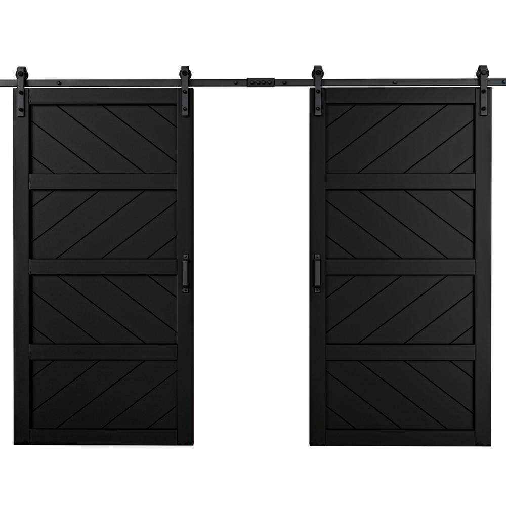 Reviews for ARK DESIGN 84 in. x 84 in.（Two 42 in. Slabs）Black 4 Lite ...