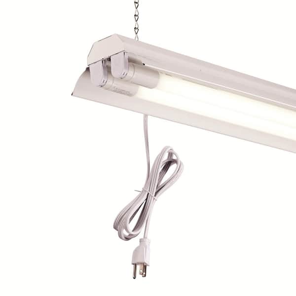 48 Inch Shop Light Fixtures Metalux 48 In. 40 Watt Chrome Integrated