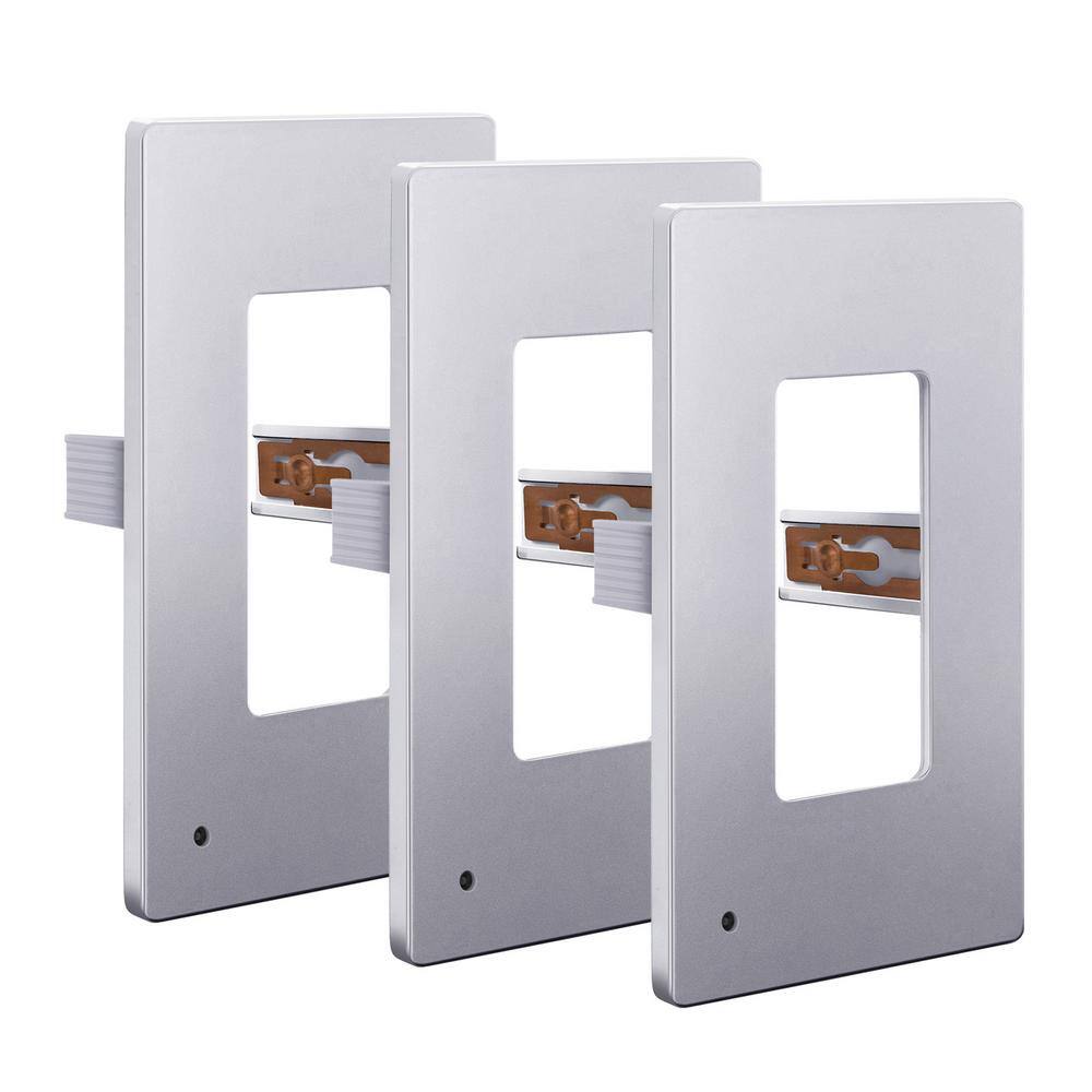 TOPGREENER 1-Gang Silver Decorator/Rocker Outlet Plastic Screwless Wall ...