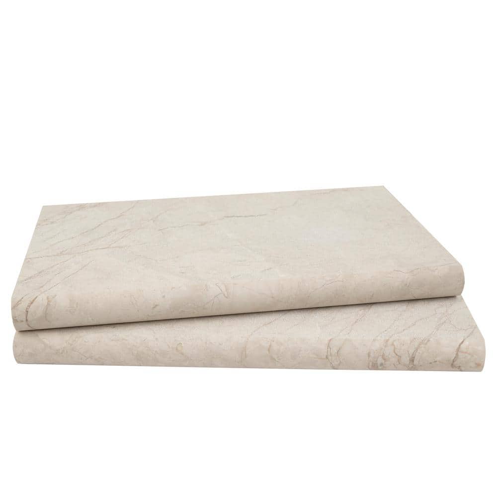 MSI Aegean Pearl 5 cm x 12 in. x 24 in. Tumbled Marble Pool Coping (2 ...