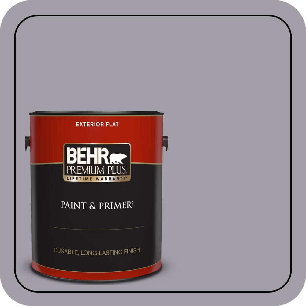 BEHR PREMIUM PLUS 1 gal. #N550-4 Ashberry Flat Exterior Paint & Primer ...
