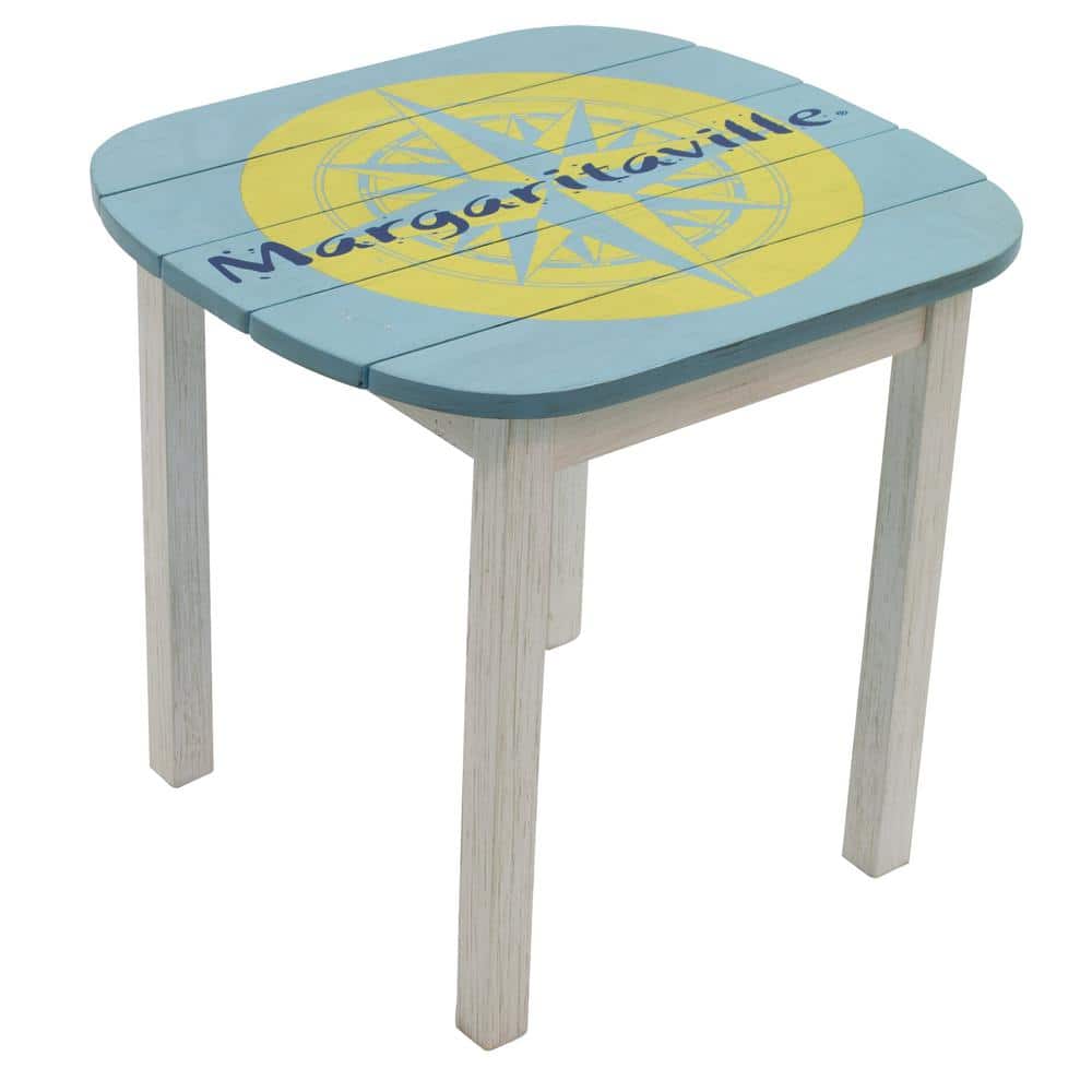 Margaritaville Fins to the Left Wood Outdoor Side Table 630285-1