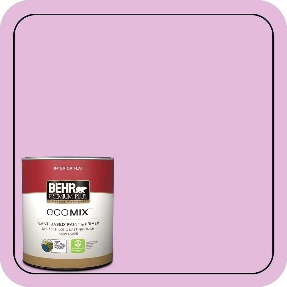 BEHR PREMIUM PLUS 1 qt. #670A-3 Posies Flat EcoMix Plant-Based Interior ...