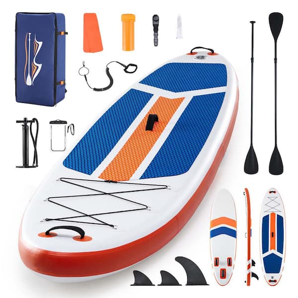 Outdoors Inflatable Stand Up Paddle Board 2-in-1 Paddle for Adults with ...