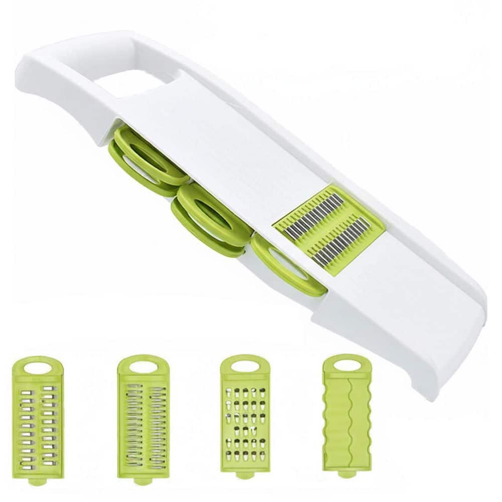 Plastic 5-in-1 Mandoline Slicer with Multi Blade for Vegetables and ...