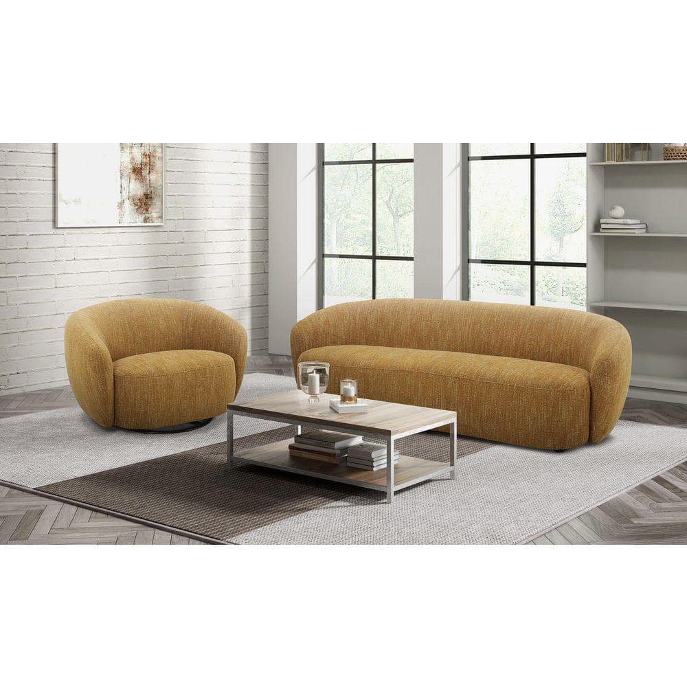 MR MODREST Divani Casa Norris Modern Mustard Fabric Arm Chair 81154 ...