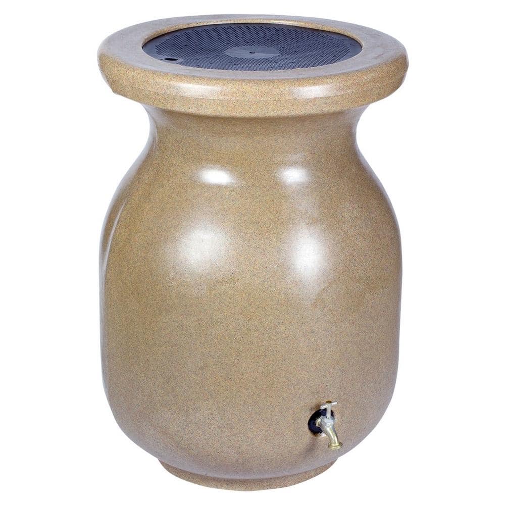 KoolScapes 50 Gal. Sandstone-Look Decorative Rain Barrel-RBSS-50 - The ...