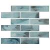 MSI Take Home Tile Sample - Blue Shimmer Subway 6 in. x 6 in. x 6 mm ...