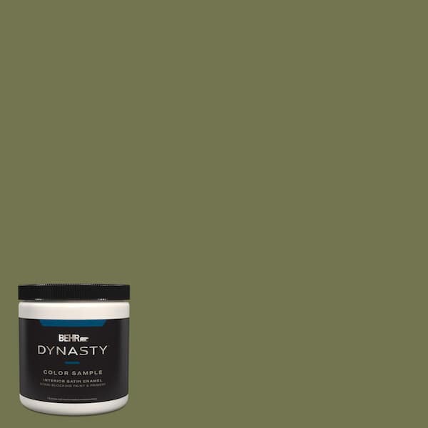 BEHR DYNASTY 8 oz. #S360-6 Secret Meadow Satin Enamel Stain-Blocking ...