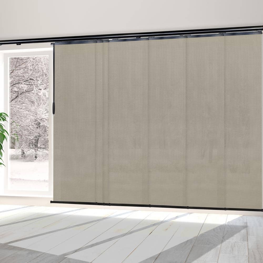 EMOH Soot 110 in.- 153 in. W x 116 in. L Adjustable 7-Panel Black ...
