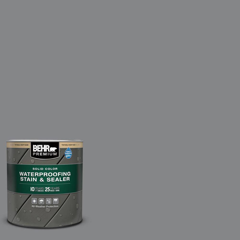 BEHR PREMIUM 1 qt. #PFC-64 Storm Solid Color Waterproofing Exterior ...