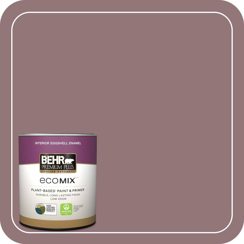 BEHR PREMIUM PLUS 1 qt. #110F-5 Phantom Hue Eggshell Enamel EcoMix ...