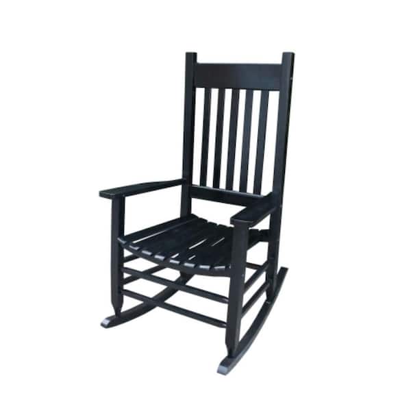 Dracelo Series Frame Black Wood Outdoor Rocking Chair GT-196 - The Home ...