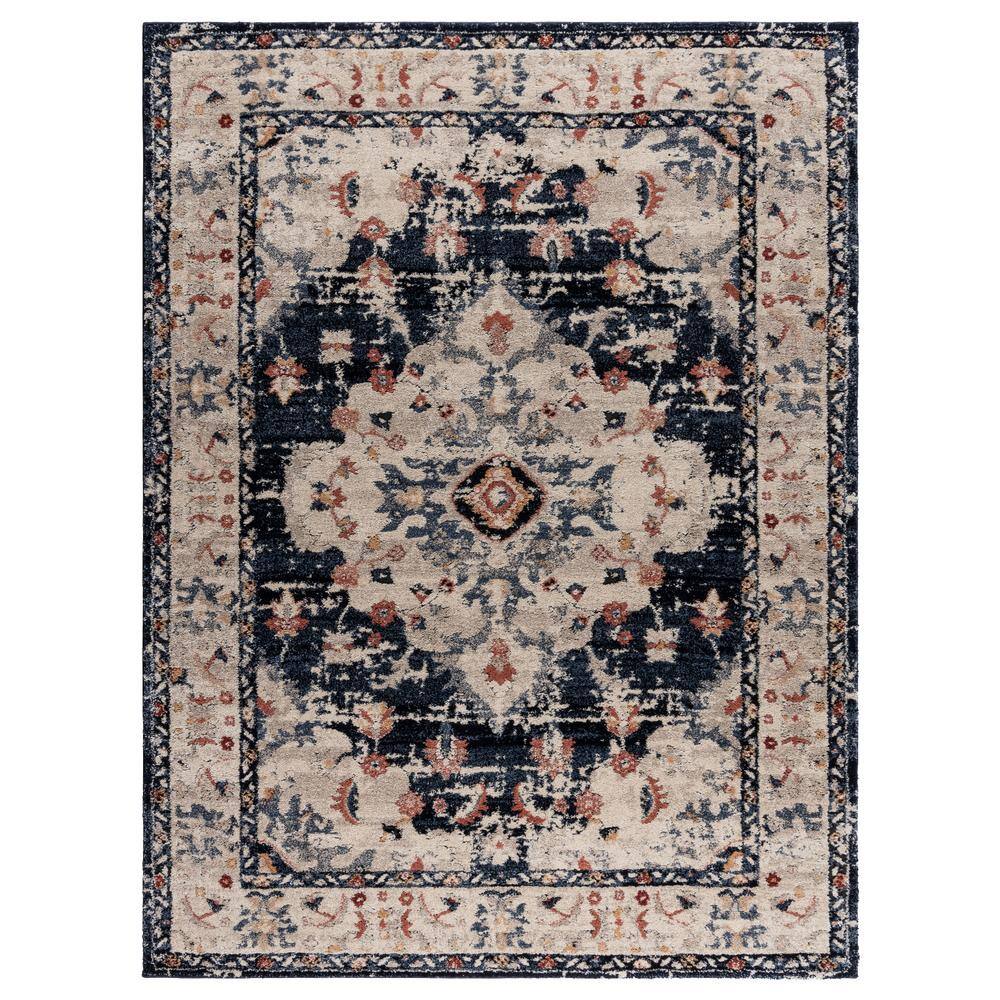Gertmenian & Sons Imani Brielle Navy 9 ft. x 13 ft. Medallion/Oriental ...