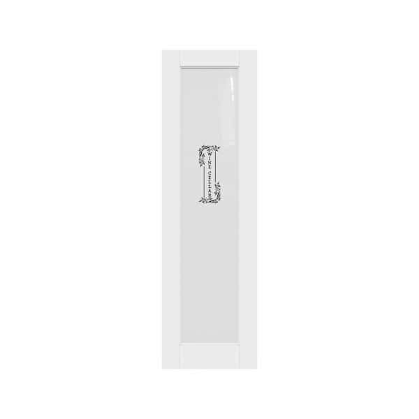 ARK DESIGN 26 in. x 80 in. 1-Lite Tempered Frosted Glass White Primed ...
