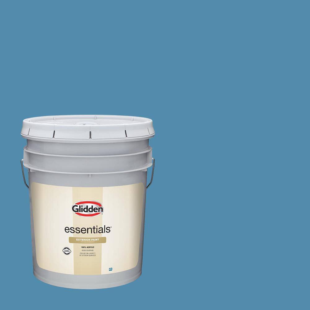 Glidden Essentials 5 gal. PPG1158-5 Cosmopolitan Satin Exterior Paint ...
