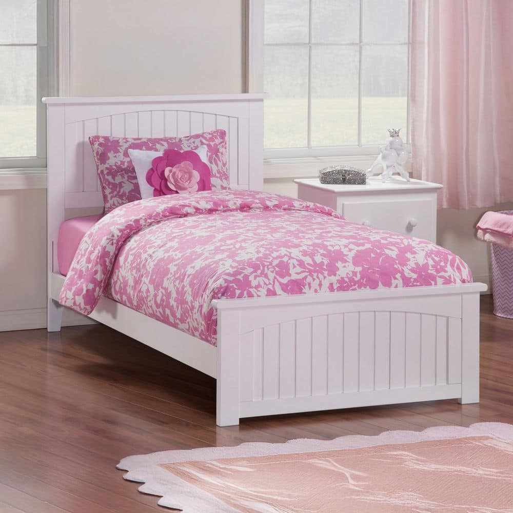 AFI Nantucket White Twin Traditional Bed with Matching Foot Board ...